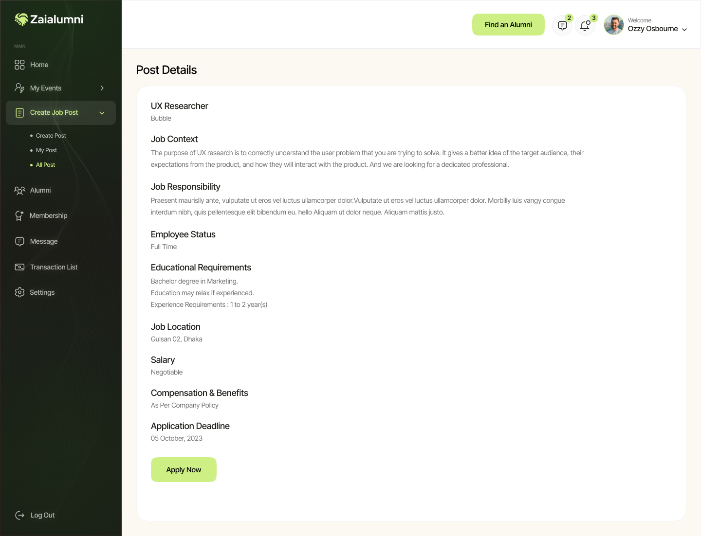 Zaialumni - Alumni Association Laravel Script / Alumni Management Software. by zainiktheme